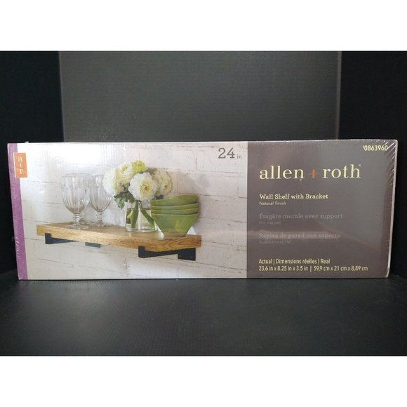 Allen + Roth | Wall Decor | Allen And Roth 24 Inch Bracket Shelf 863960 ...